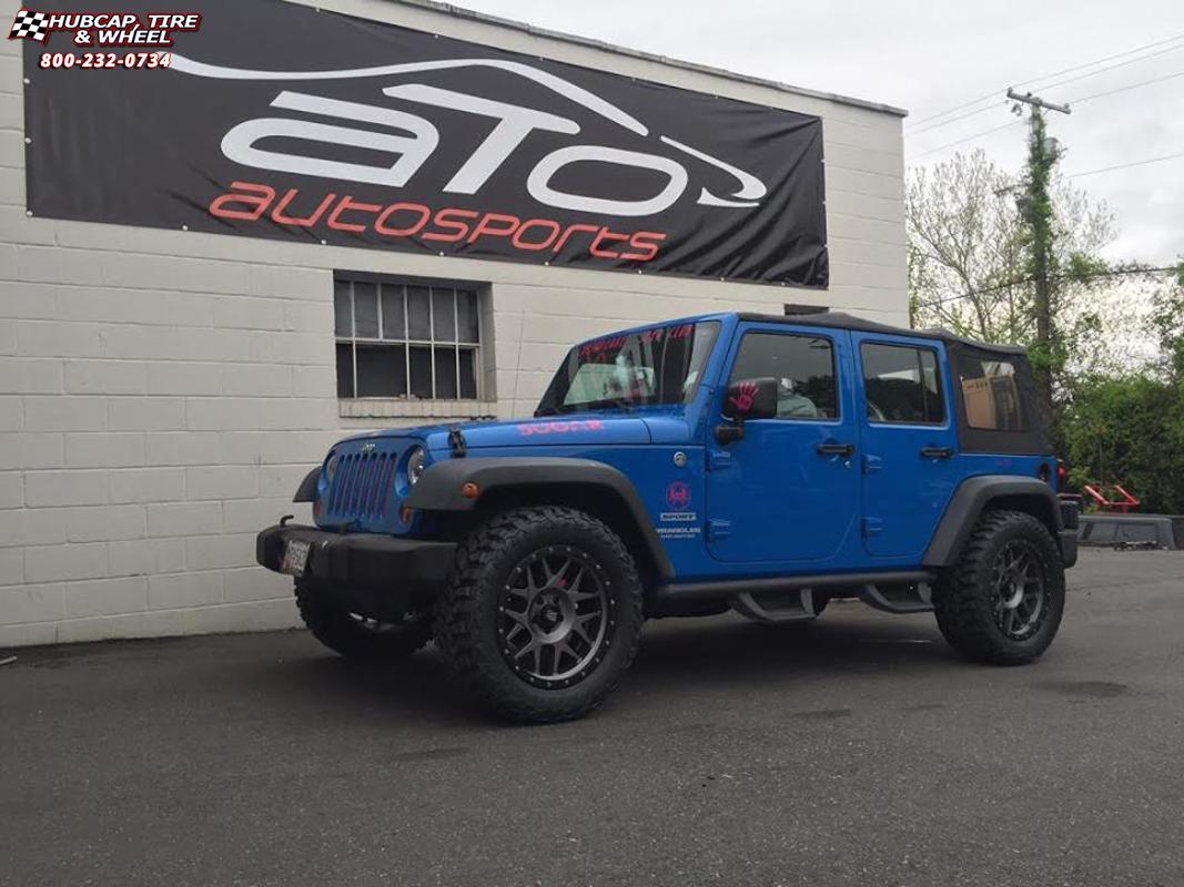 Jeep Wrangler XD Series XD127 Bully Matte Gray and Black Ring