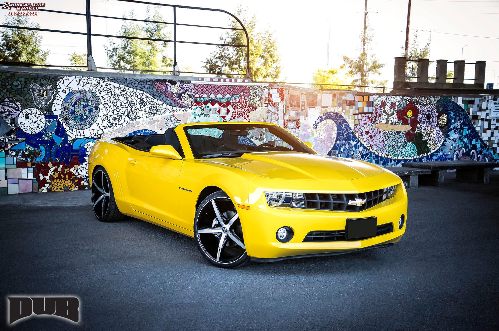 Chevrolet Camaro Dub Rio 5 S113 Black & Machined 22 X 9