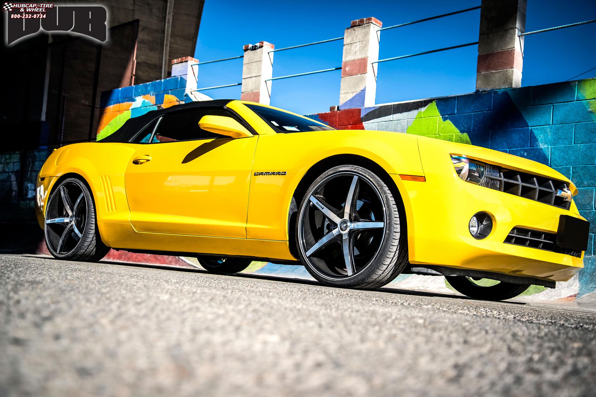Chevrolet Camaro Dub Rio 5 S113 Black & Machined 22 X 9