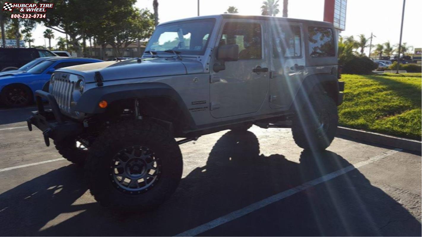 Jeep Wrangler XD Series XD127 Bully Matte Gray and Black Ring