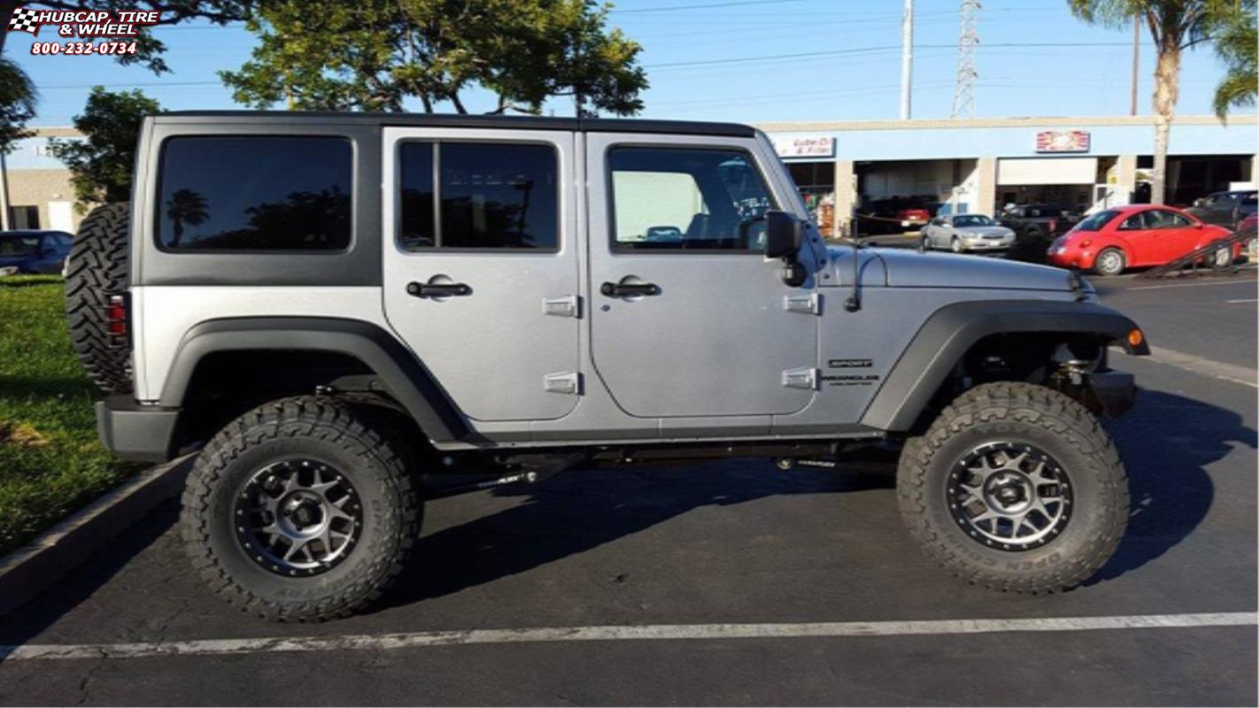Jeep Wrangler XD Series XD127 Bully Matte Gray and Black Ring