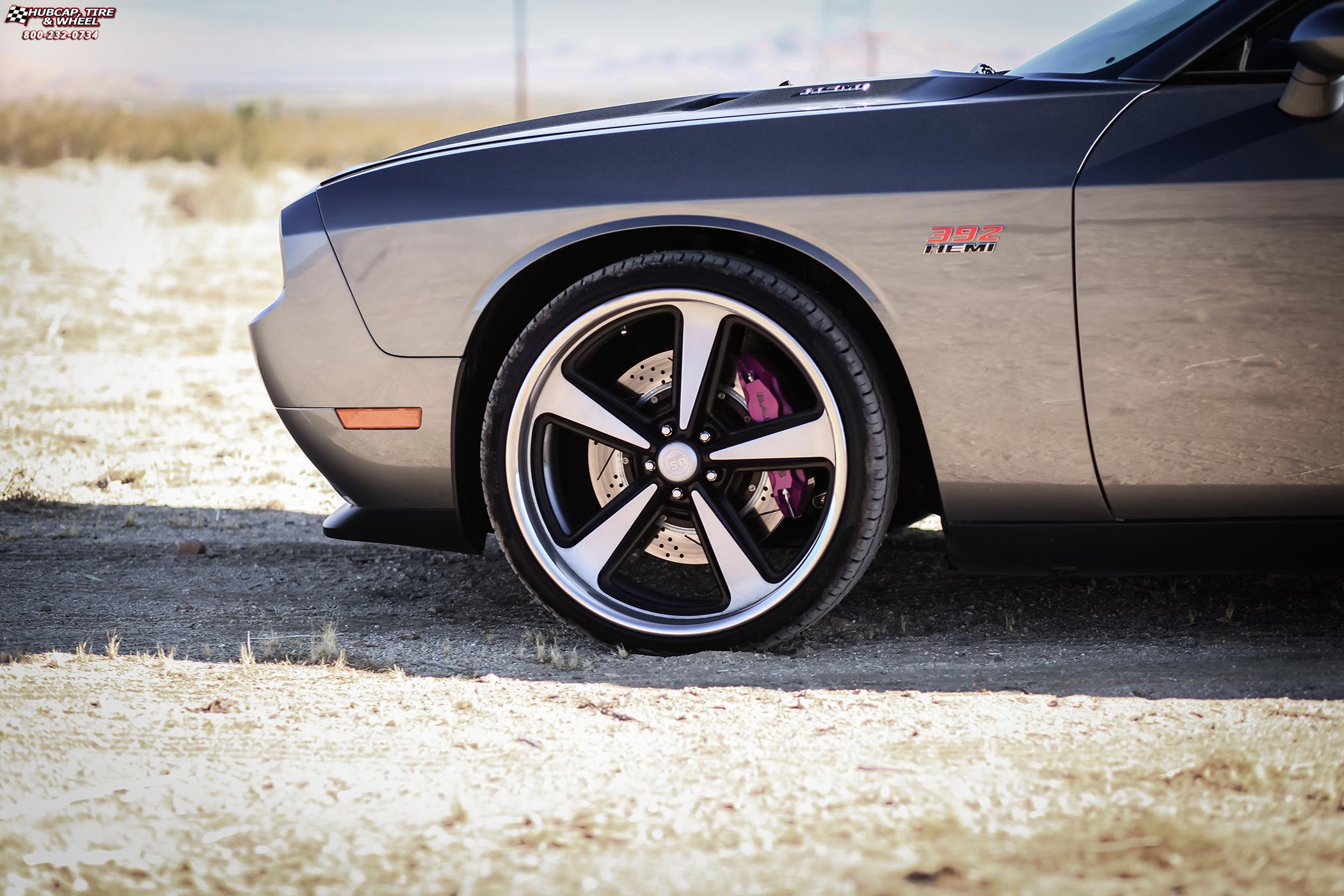 Dodge Challenger US Mags Bandit U418 Black Machined 22 X 9