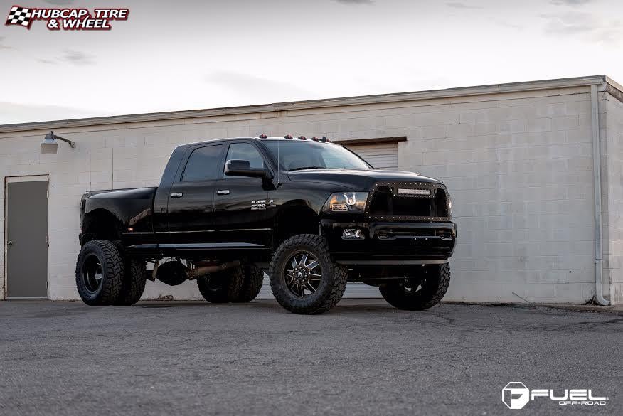 Dodge Ram 1500 Fuel Maverick Dually Front D538 Black & Milled 0 X 0