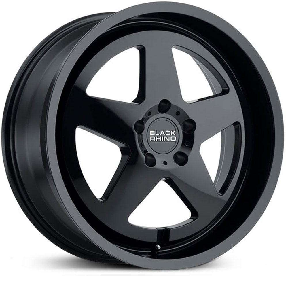 18x8.5 Black Rhino Crossover Gloss Black MID Wheels and Rims