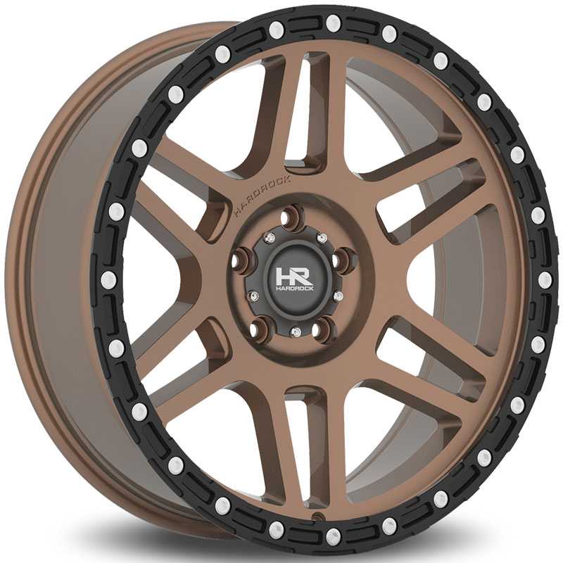 17x9 Hardrock Offroad H103 Matte Bronze REV Wheels and Rims