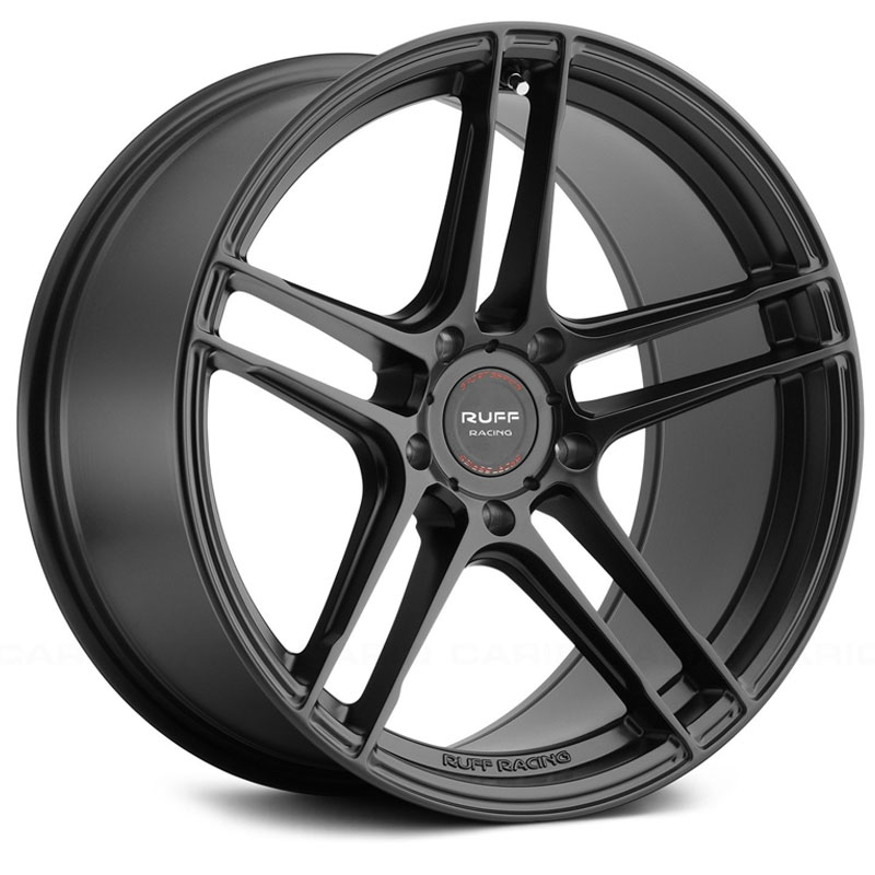 20x8.5 Ruff Racing R360 Gloss Black w/ Machined Face HPO Wheels and Rims