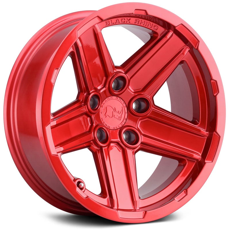 17x9.5 Black Rhino Recon Candy Red REV Wheels and Rims